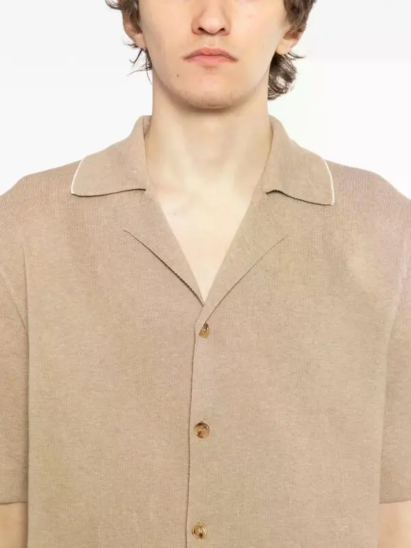 LARDINI Cotton Shirt - Brown
