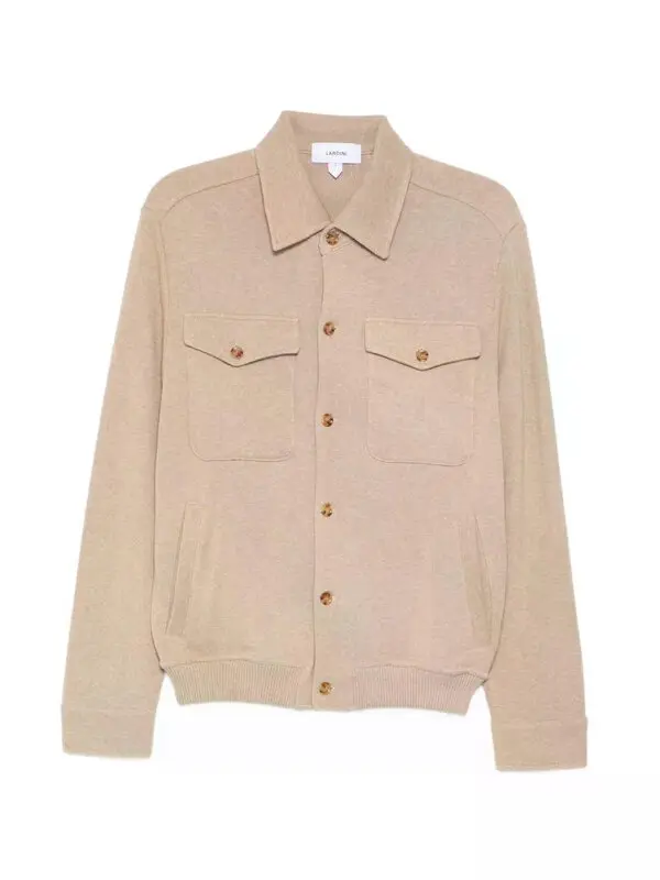 LARDINI Cotton Shirt Jacket - Brown