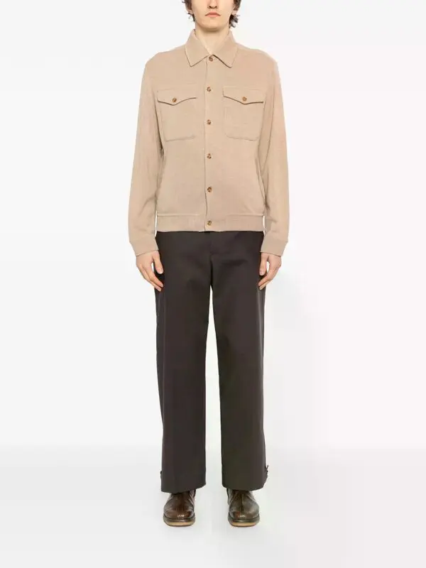 LARDINI Cotton Shirt Jacket - Brown