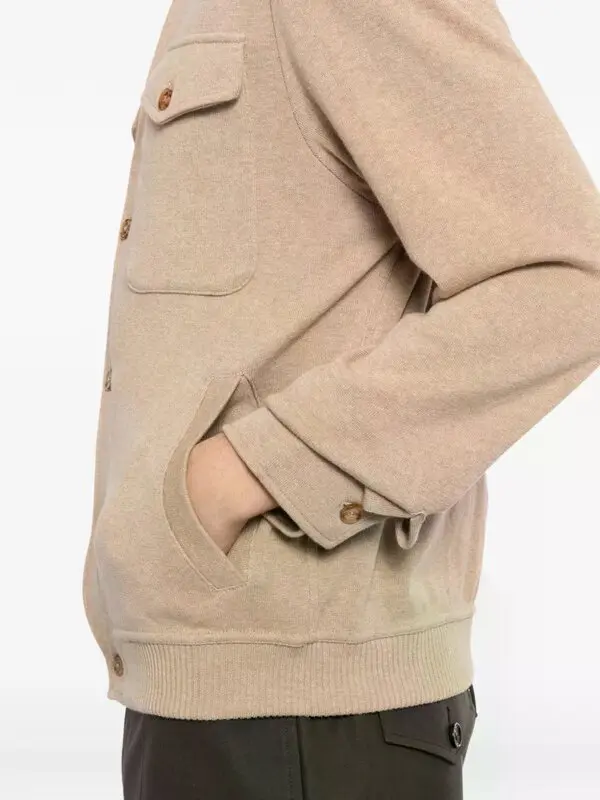 LARDINI Cotton Shirt Jacket - Brown