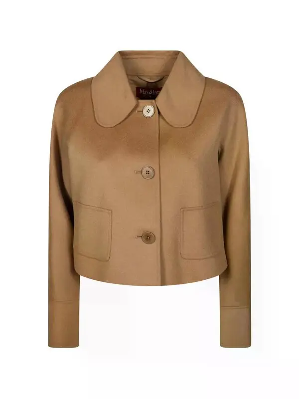 Max Mara Triumph Button-up Collared Cropped Jacket - Brown