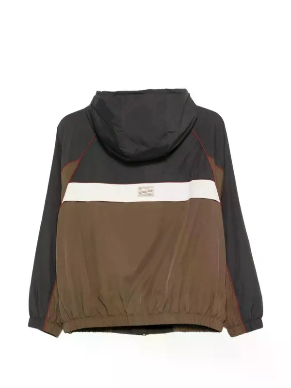 DUNST Hooded Colour-block Windbreaker - Black