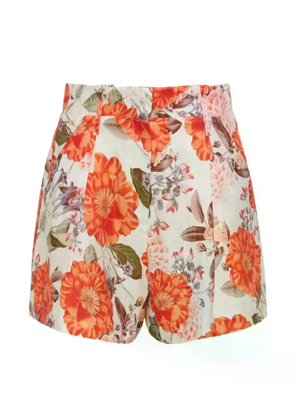 Cara Cara Palmer Floral-print Shorts - Neutrals