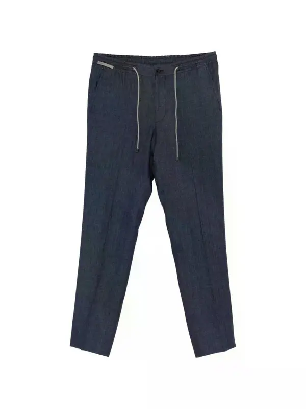 Corneliani Drawstring Trousers - Blue