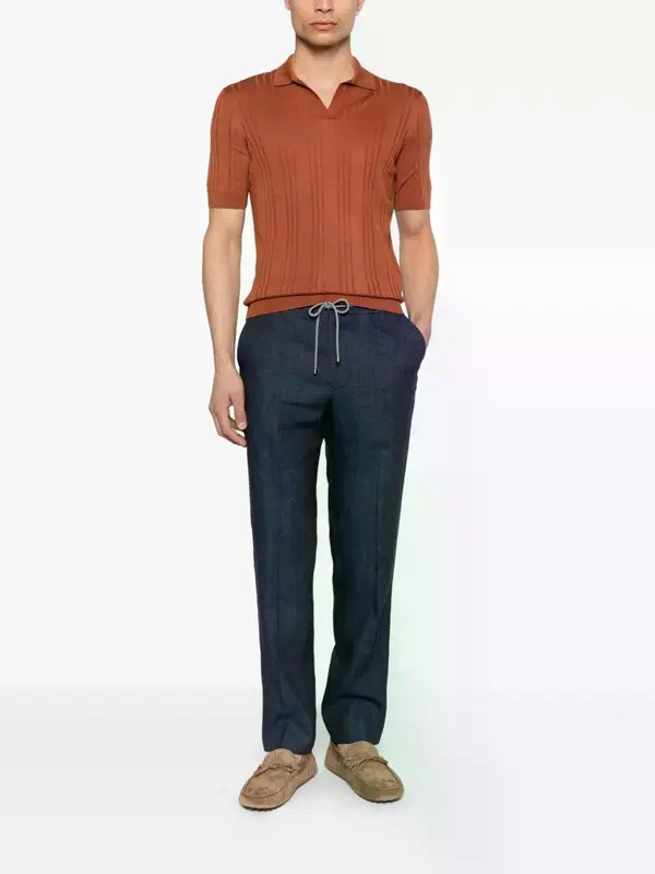 Corneliani Drawstring Trousers - Blue