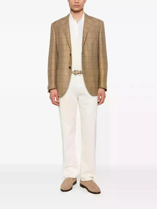 Corneliani Checked Button Jacket - Neutrals
