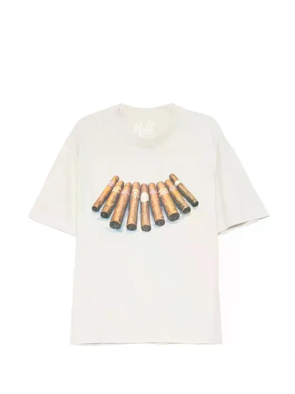 MELT Cigar-print T-shirt - Neutrals