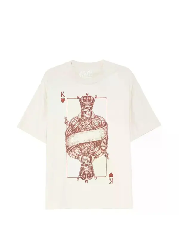 MELT Poker-print T-shirt - Neutrals