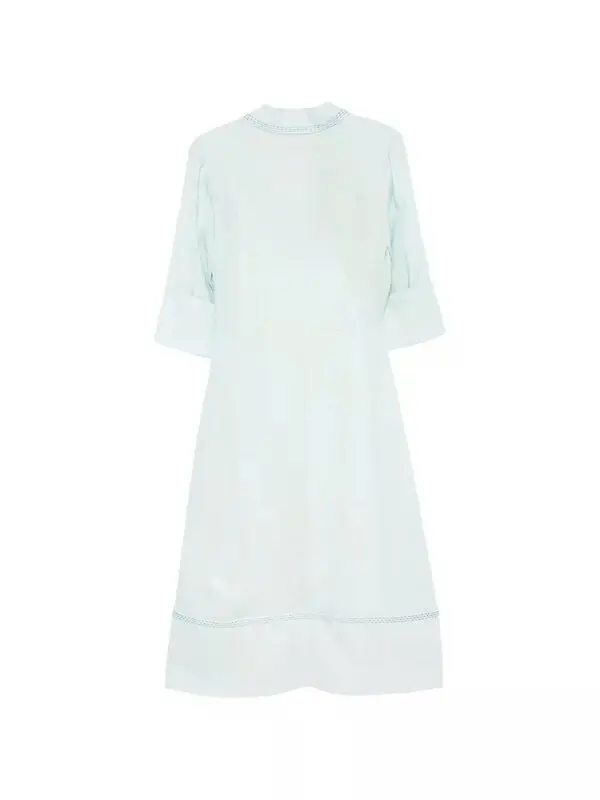 GENNY V-neck Stitch Midi Dress
