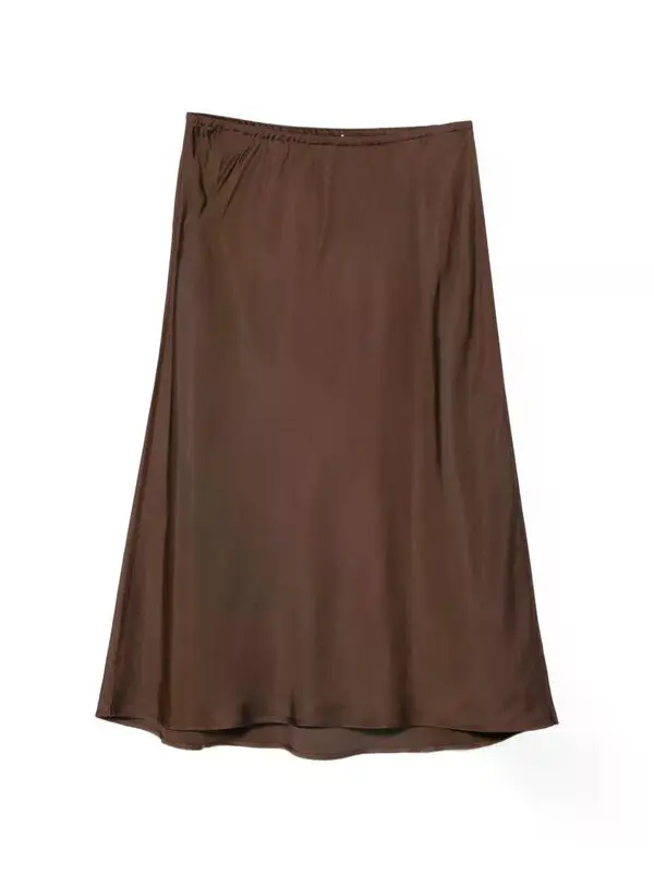 Vince A-line Midi Skirt - Brown