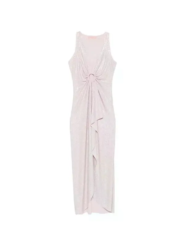 TWENTY FOURHAITCH Ring-detail Draped Maxi Dress
