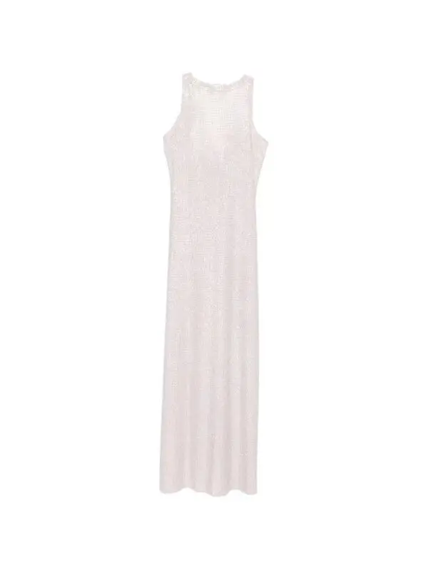 TWENTY FOURHAITCH Ring-detail Draped Maxi Dress