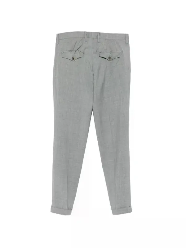 MYTHS Pleated Cuffed Trousers - Grey