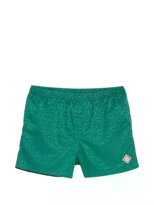 Casablanca Jacquard Logo Swim Shorts - Green