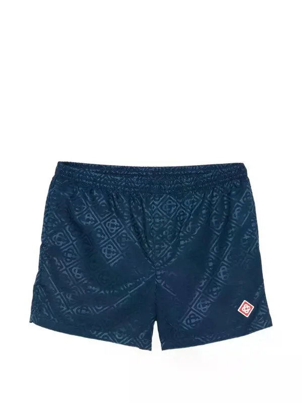Casablanca Logo-monogram Swim Shorts - Blue