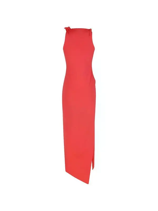 Coperni Flower Knot-detail Dress - Red