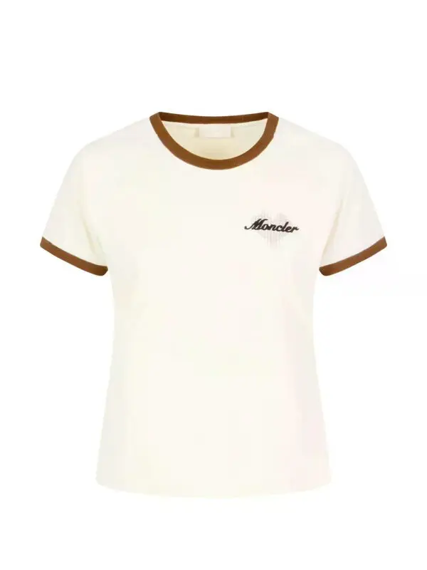 Moncler Logo-patch Cotton Polo Shirt - Pink