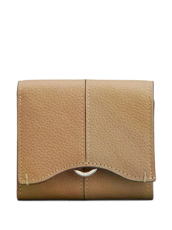 TOD'S Tri-fold Stitched Wallet - Neutrals