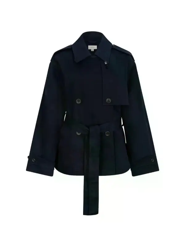 Calvin Klein Belted Double-breasted Trench Coat - Blue