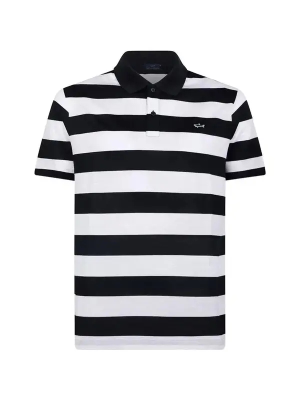 Paul & Shark Striped Polo Shirt - Black
