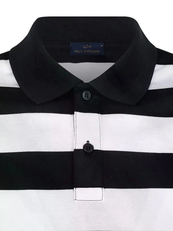 Paul & Shark Striped Polo Shirt - Black