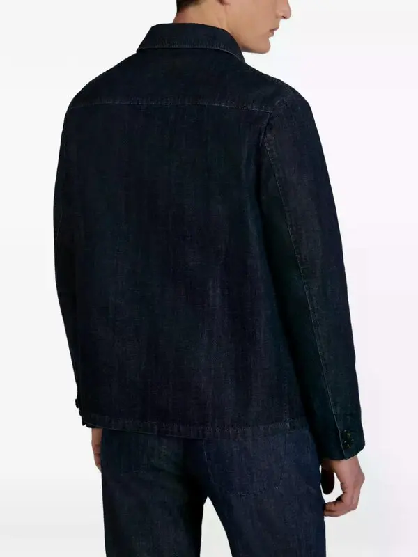 Incotex Patch-pocket Cotton Jacket - Blue