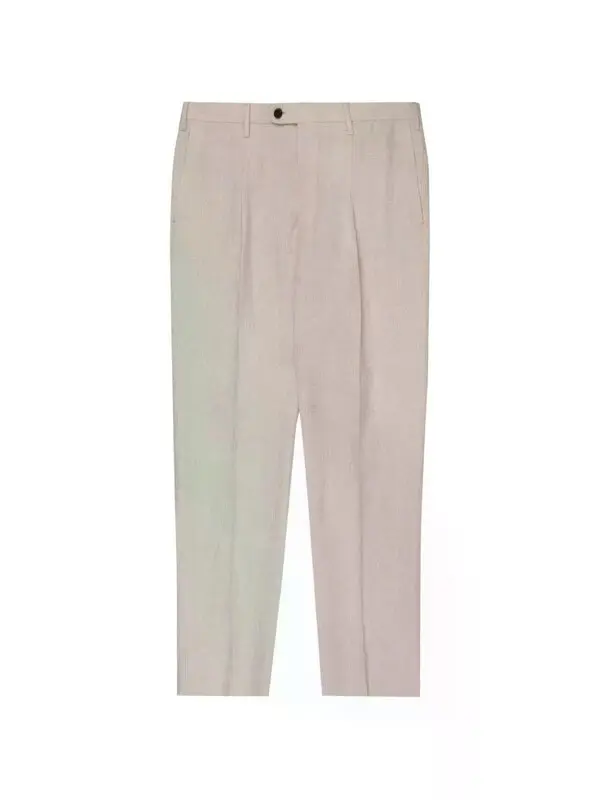 Incotex Patterned Linen Trousers - Neutrals