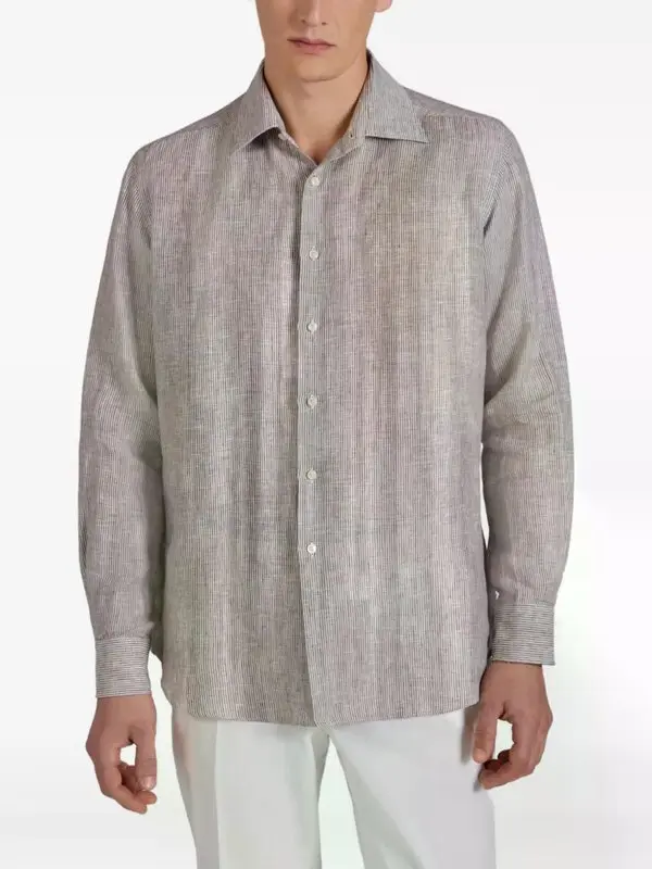GLANSHIRT Linen Shirt - Brown