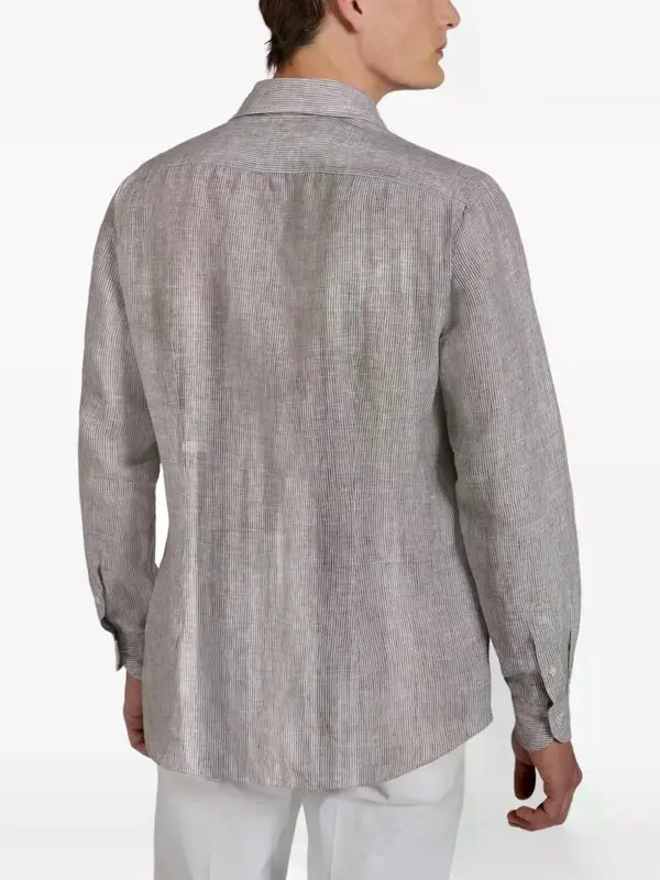 GLANSHIRT Linen Shirt - Brown
