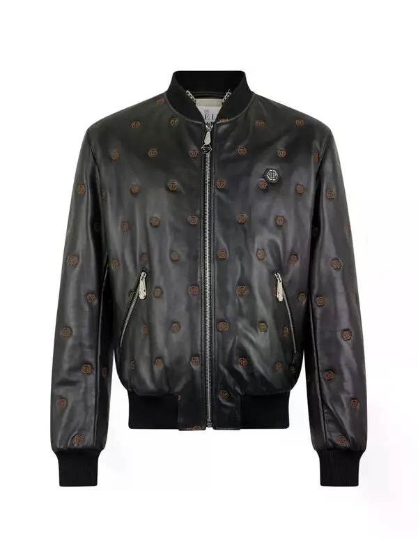 Philipp Plein Monogram-embroidered Bomber Jacket