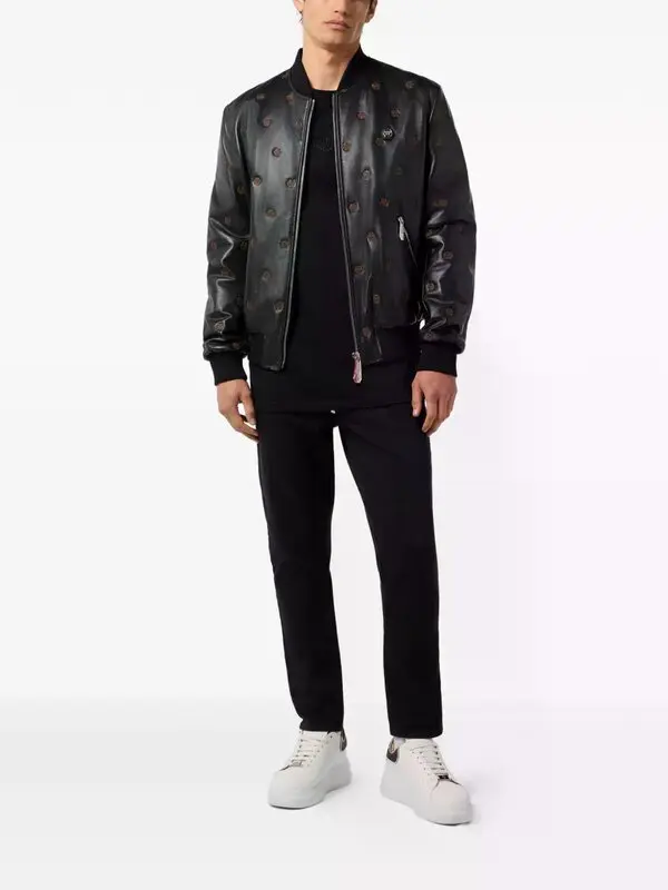 Philipp Plein Monogram-embroidered Bomber Jacket