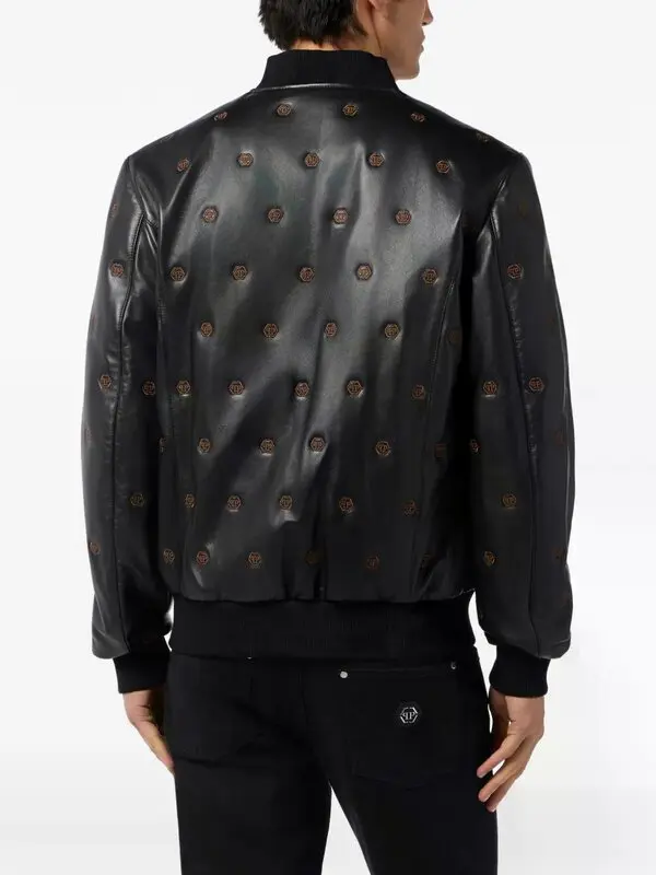 Philipp Plein Monogram-embroidered Bomber Jacket