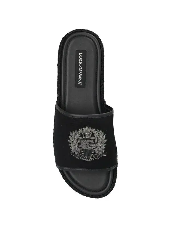 Dolce & Gabbana Logo-appliqué Braided Sandals