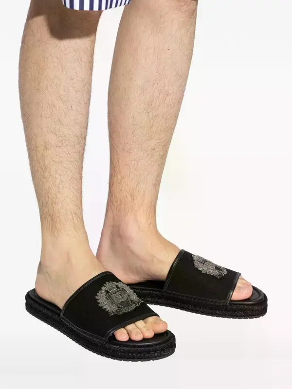 Dolce & Gabbana Logo-appliqué Braided Sandals