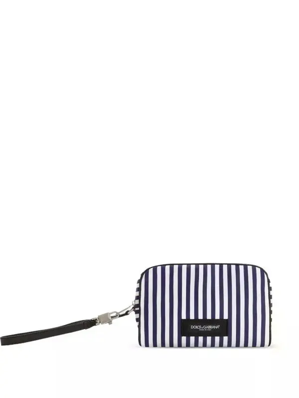 Dolce & Gabbana Striped Poplin Tote - Blue