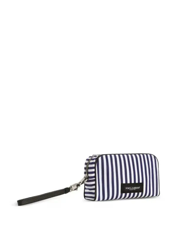 Dolce & Gabbana Striped Poplin Tote - Blue