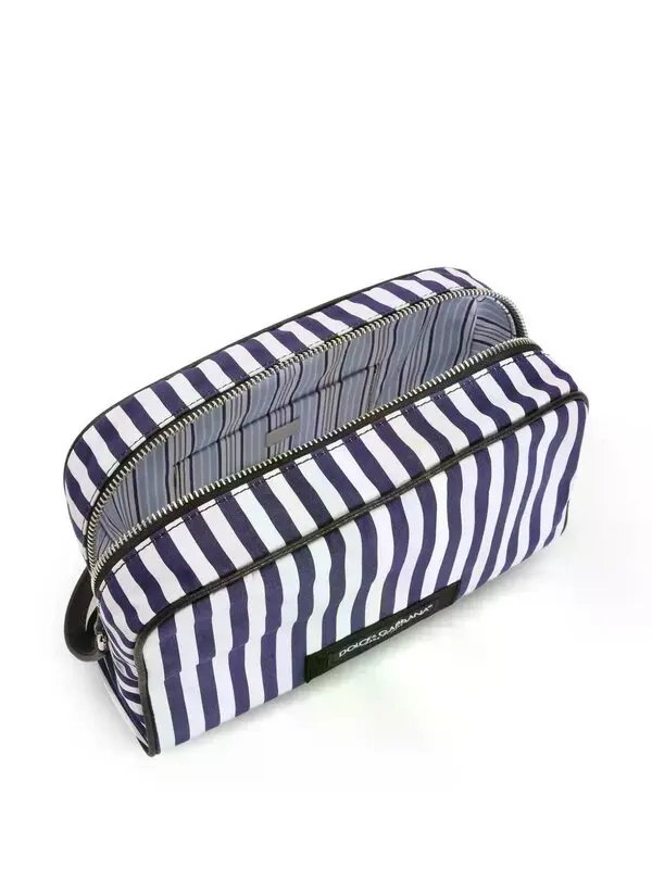 Dolce & Gabbana Striped Poplin Tote - Blue