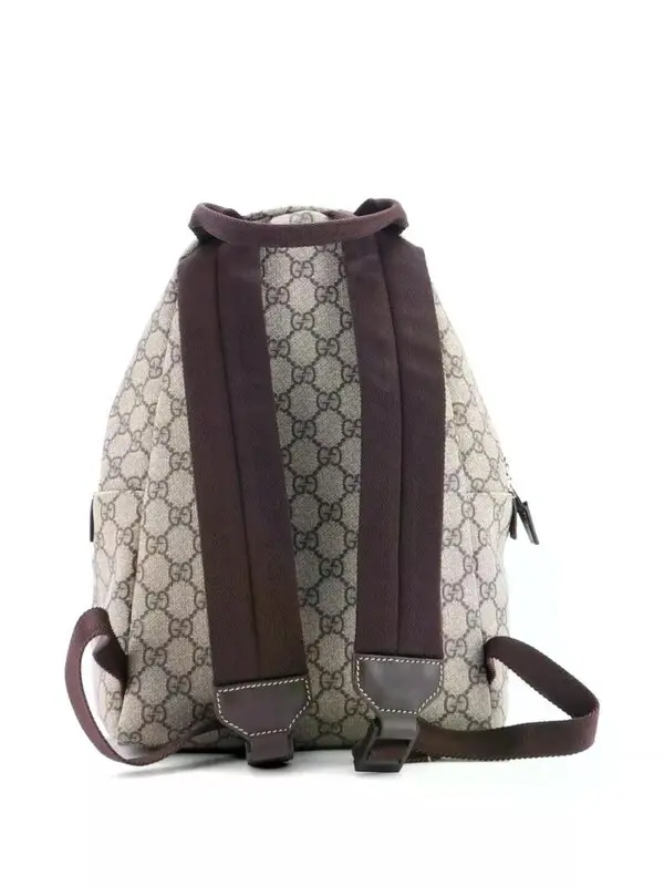 Gucci Front Pocket Gg Coated Canvas Small Backpack - Brown