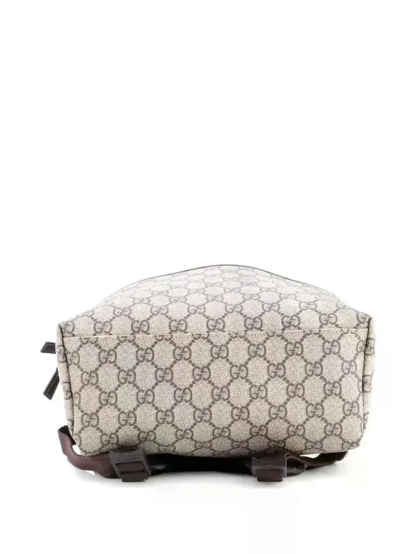 Gucci Front Pocket Gg Coated Canvas Small Backpack - Brown