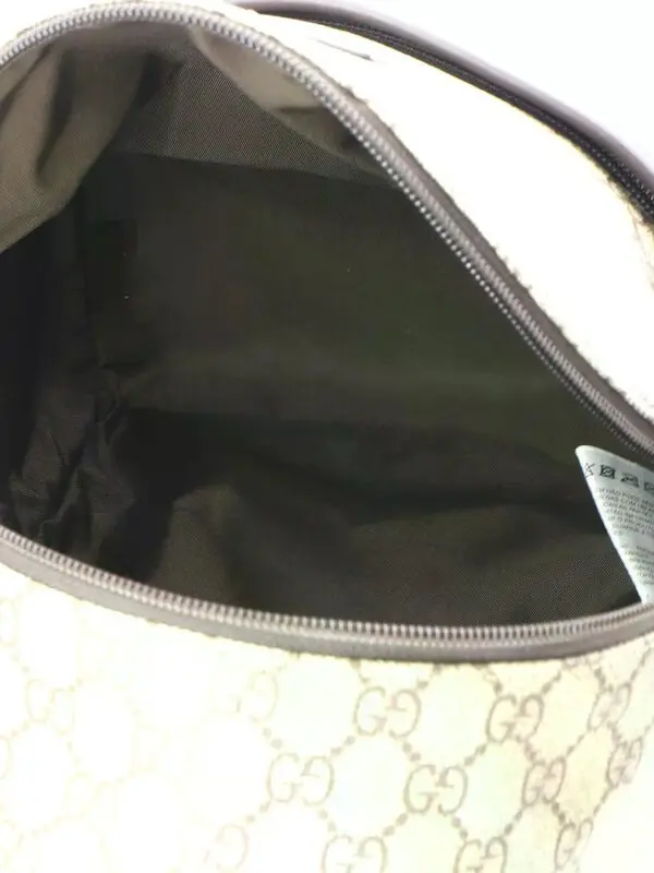 Gucci Front Pocket Gg Coated Canvas Small Backpack - Brown