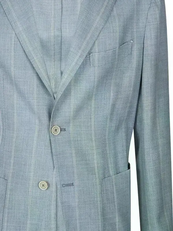 Eleventy Single-breasted Pinstripe Blazer - Blue