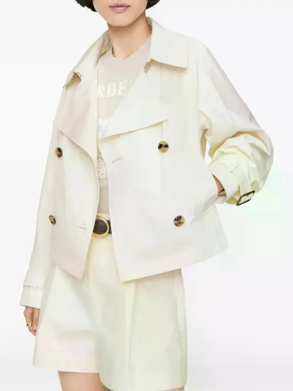 Burberry Cropped Ladybrook Trench Jacket - Neutrals
