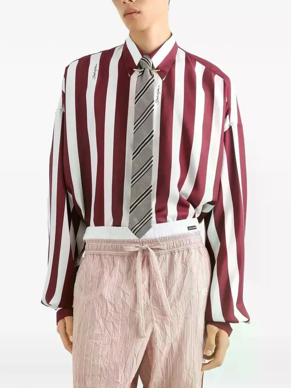 Dolce & Gabbana Striped Button Shirt - White