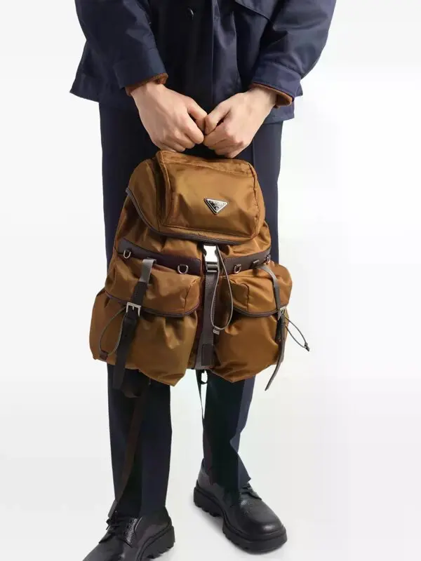 Prada Re-nylon Buckled Backpack - Brown