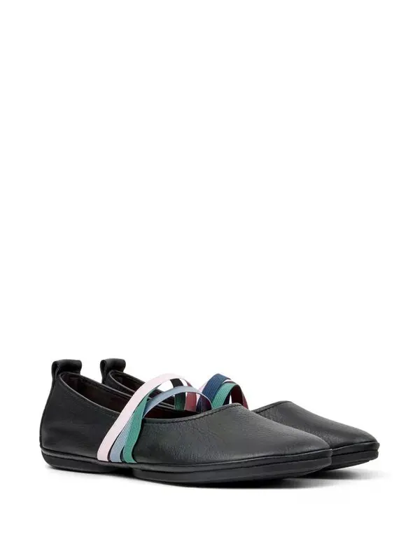 Camper Nina Elasticated Ballerina Flats - Black