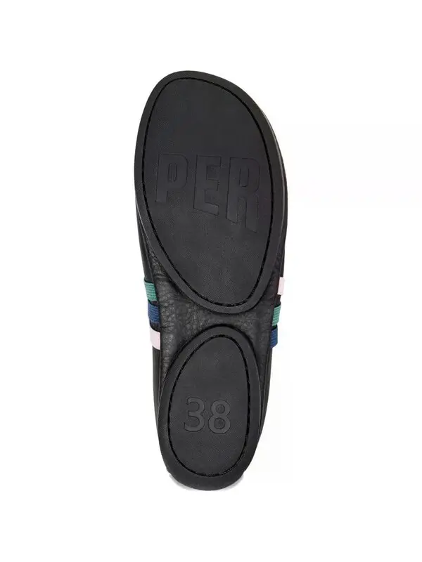 Camper Nina Elasticated Ballerina Flats - Black