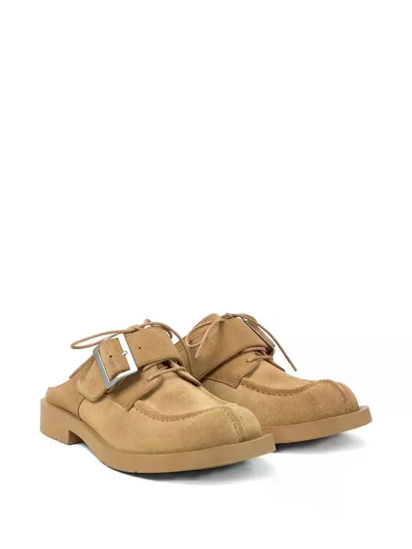 Camper 1978 Buckle Suede Mules - Neutrals