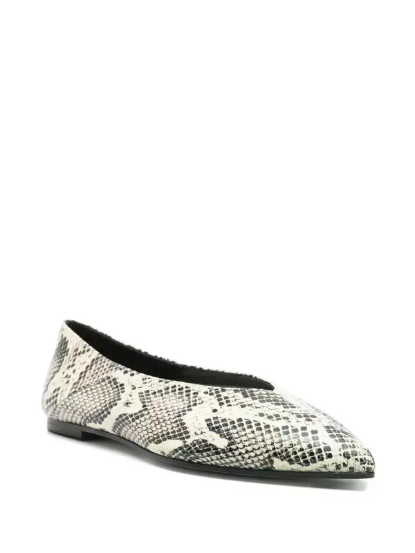 AeydĒ Moa Leather Ballet Flats - Neutrals