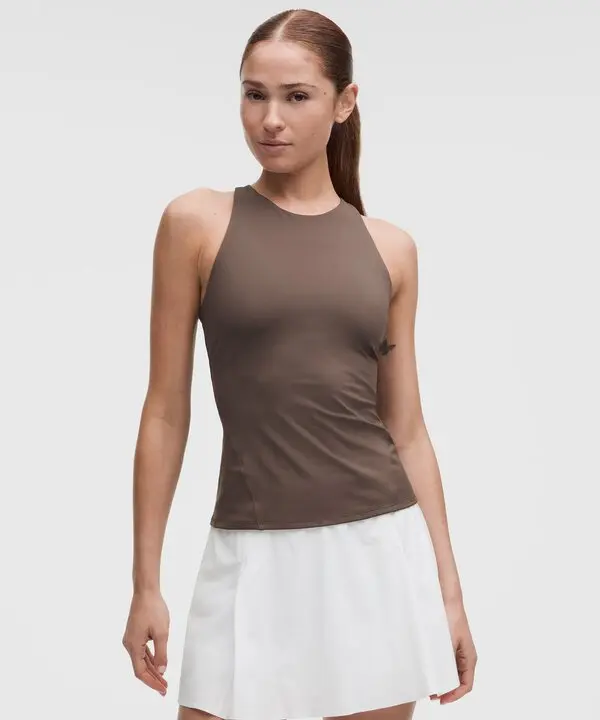 Lululemon Racerback High-neck Tennis Tank Top - Pinecone