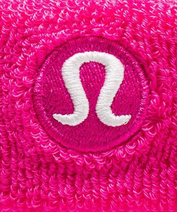 Lululemon High-pile Cotton Terry Sweatband - Flamingo Fun Tone/white